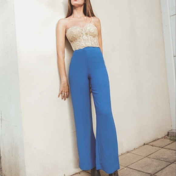 Leith | Pants & Jumpsuits | Leith Womens Wide Leg Flare High Waist Teal ...